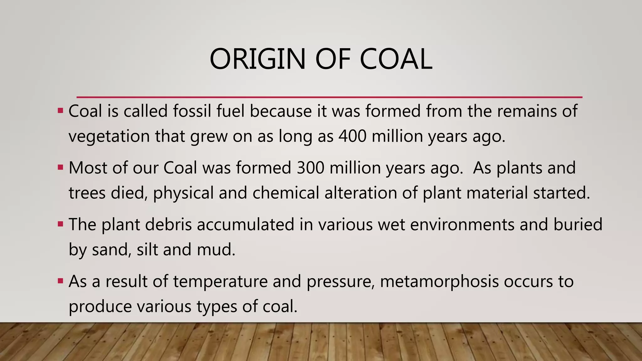 Coal Classification,composition & basis | PPTX