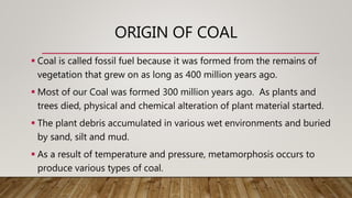 Coal Classification,composition & basis | PPTX
