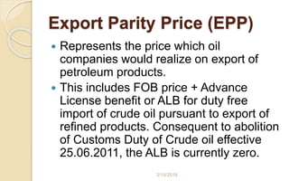 Fuel pricing mechanism in india | PPTX
