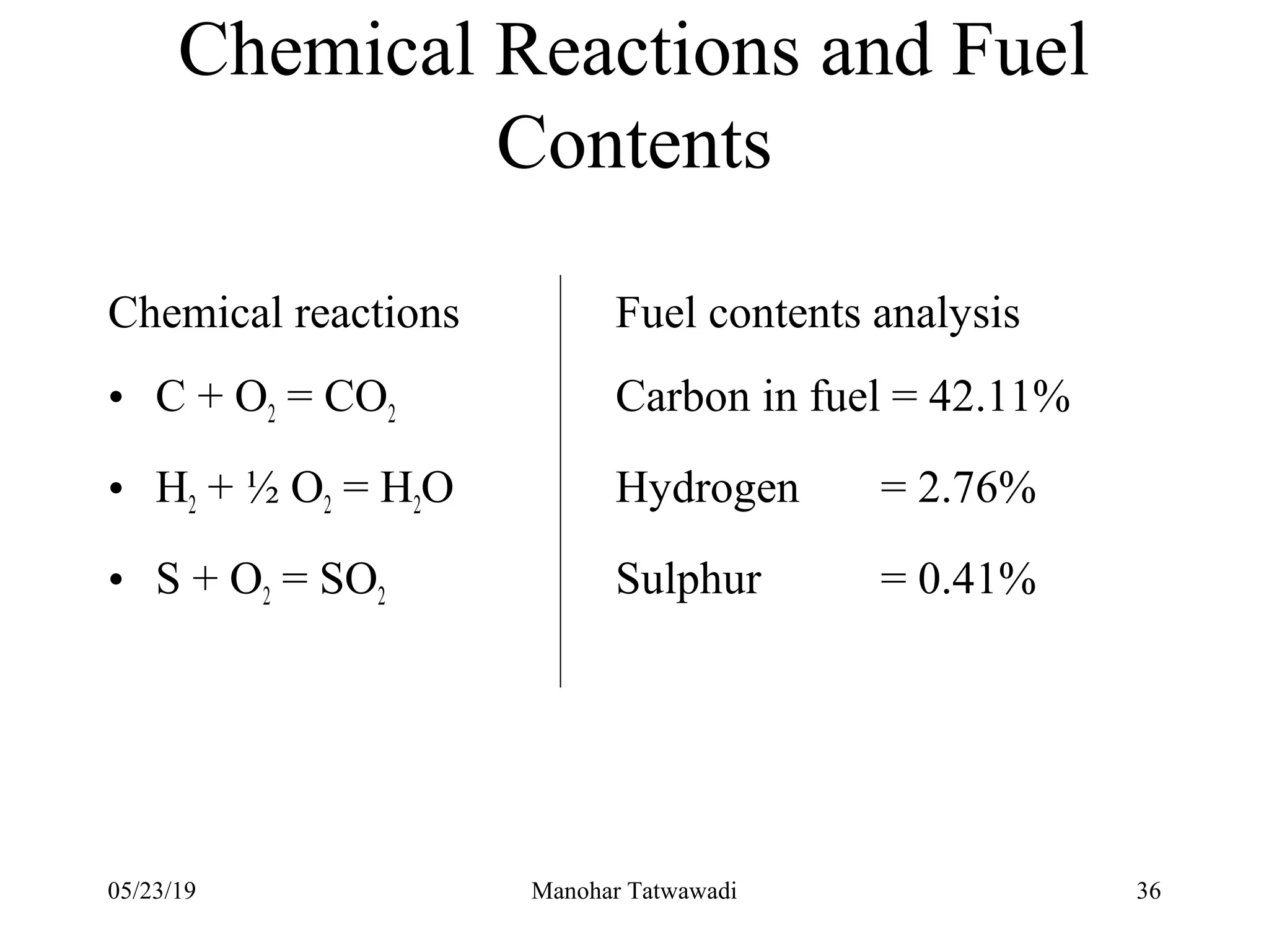Fuels and combustion | PPT