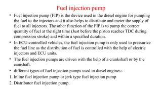 Fuel supply system in IC engine in automobile engineering | PPT