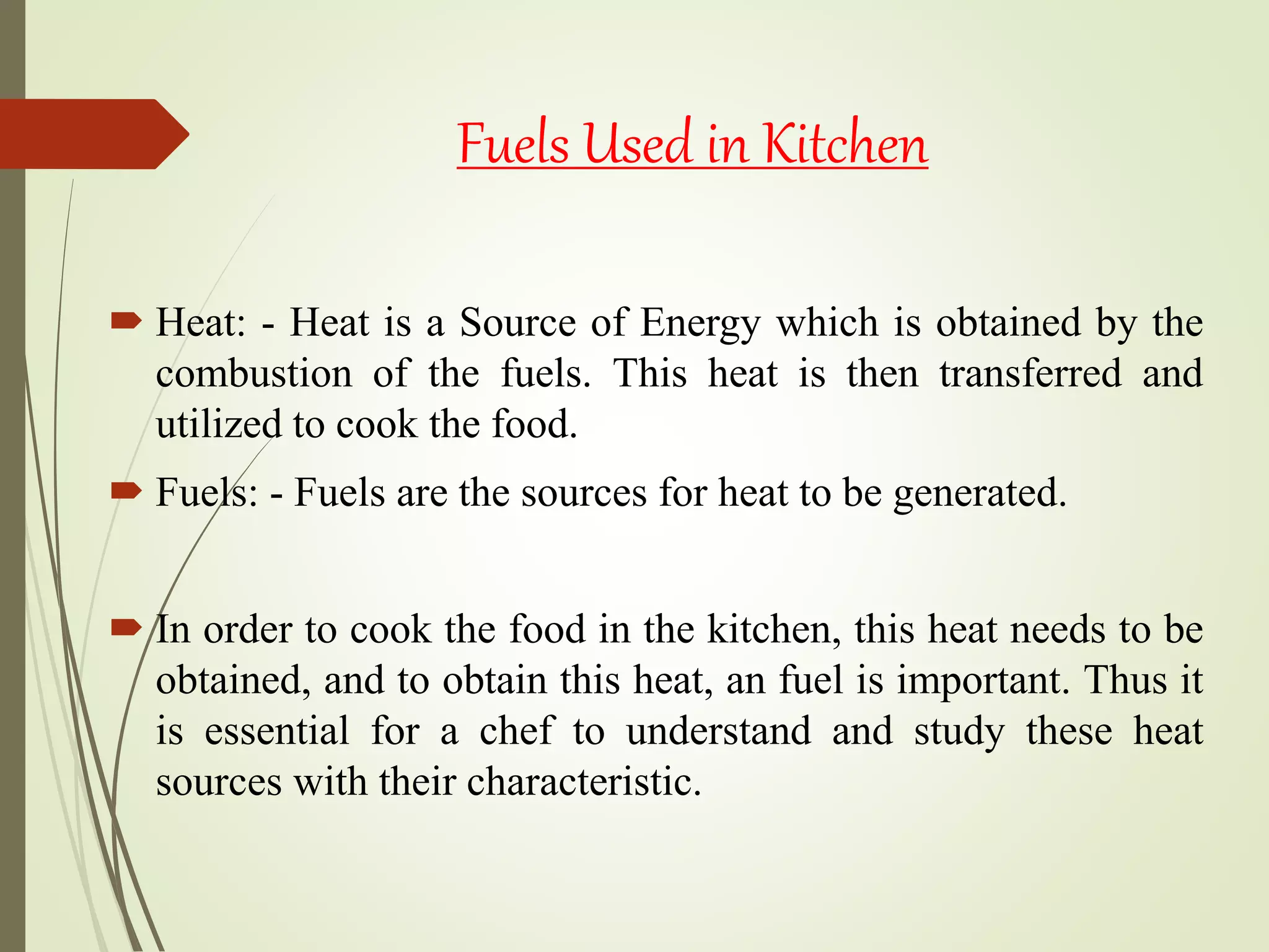 Fuels used in kitchen | PPTX