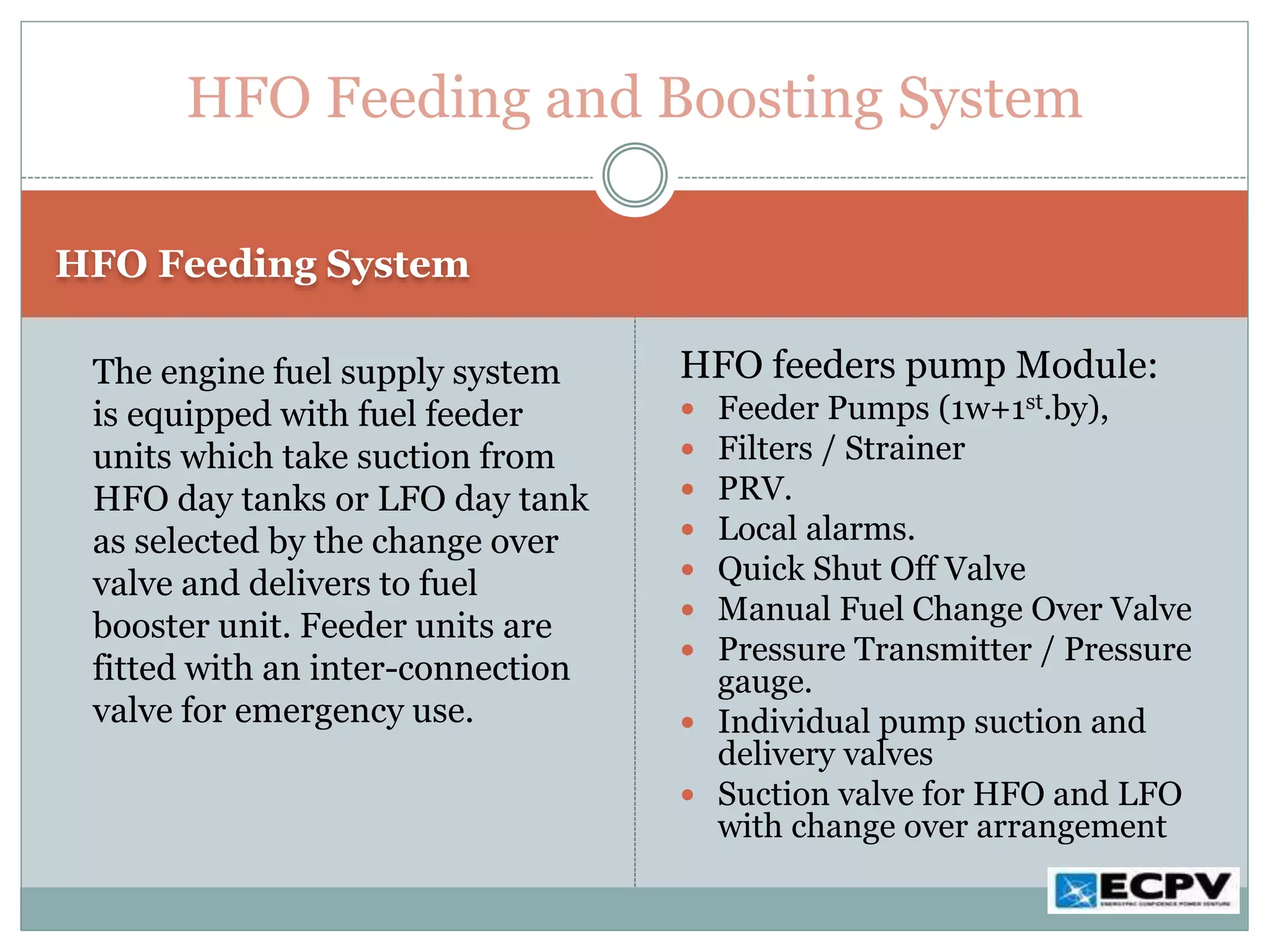 Fuel system of HFO Plant | PPTX