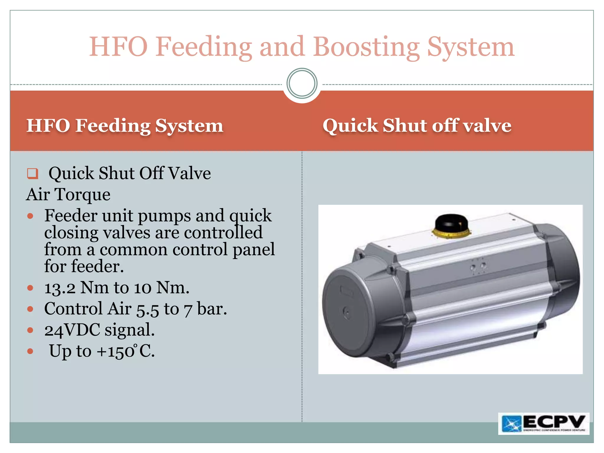 Fuel system of HFO Plant | PPTX