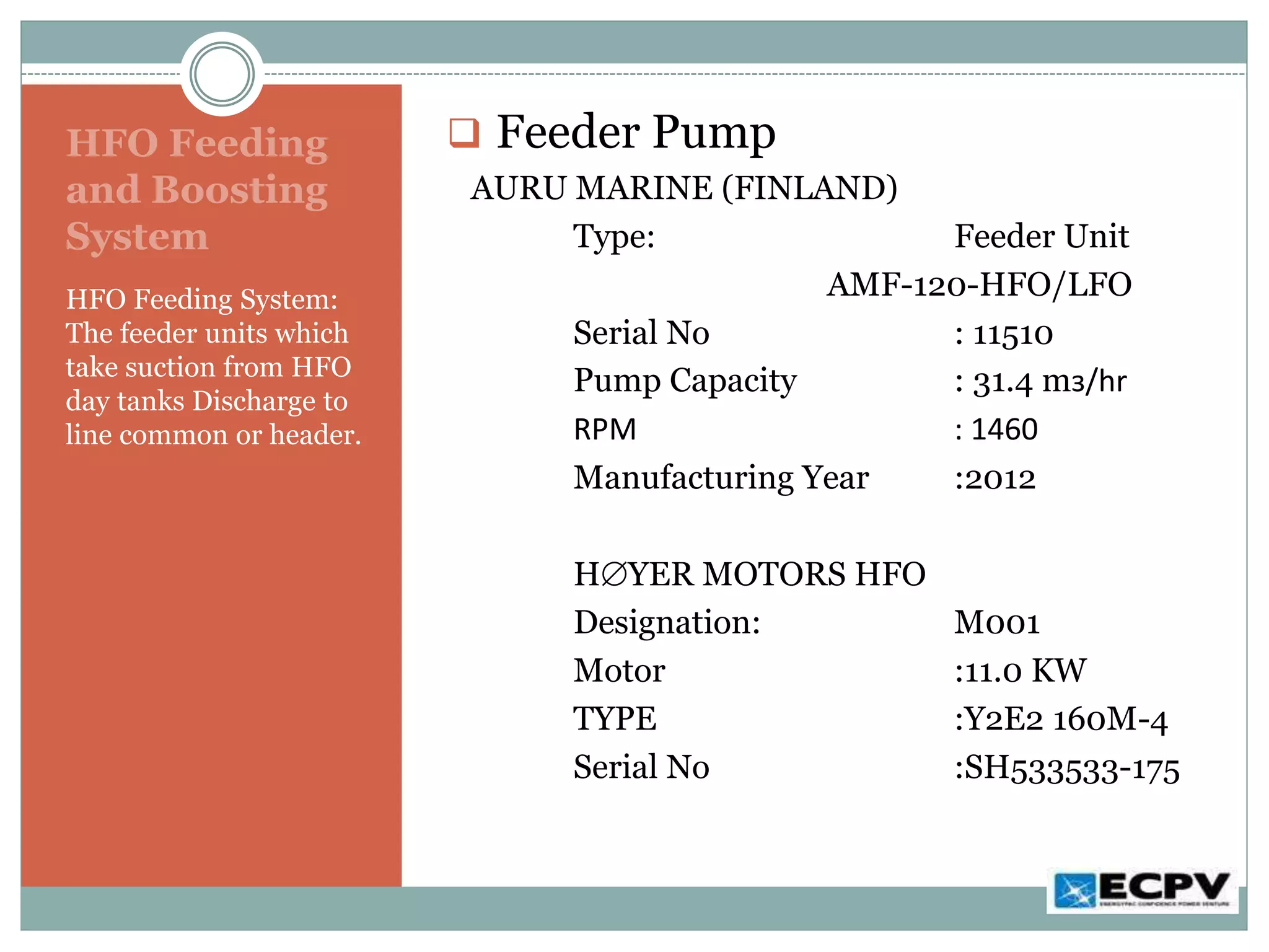 Fuel system of HFO Plant | PPTX
