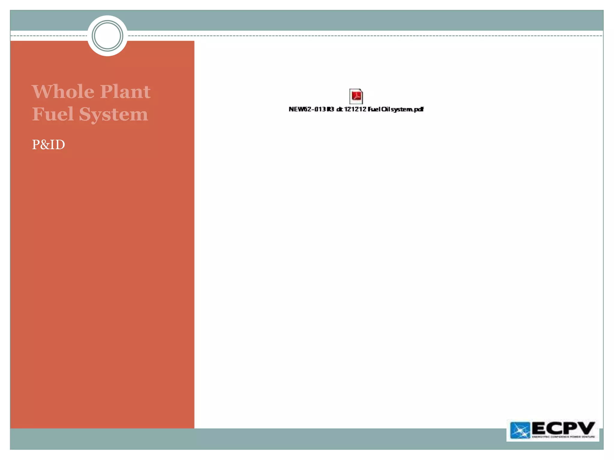 Fuel system of HFO Plant | PPTX