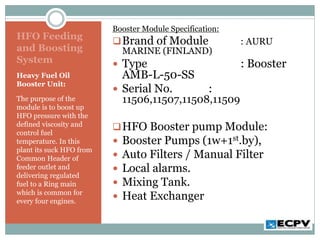 Fuel system of HFO Plant | PPTX