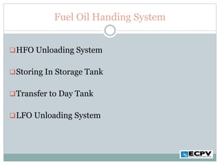 Fuel system of HFO Plant | PPTX