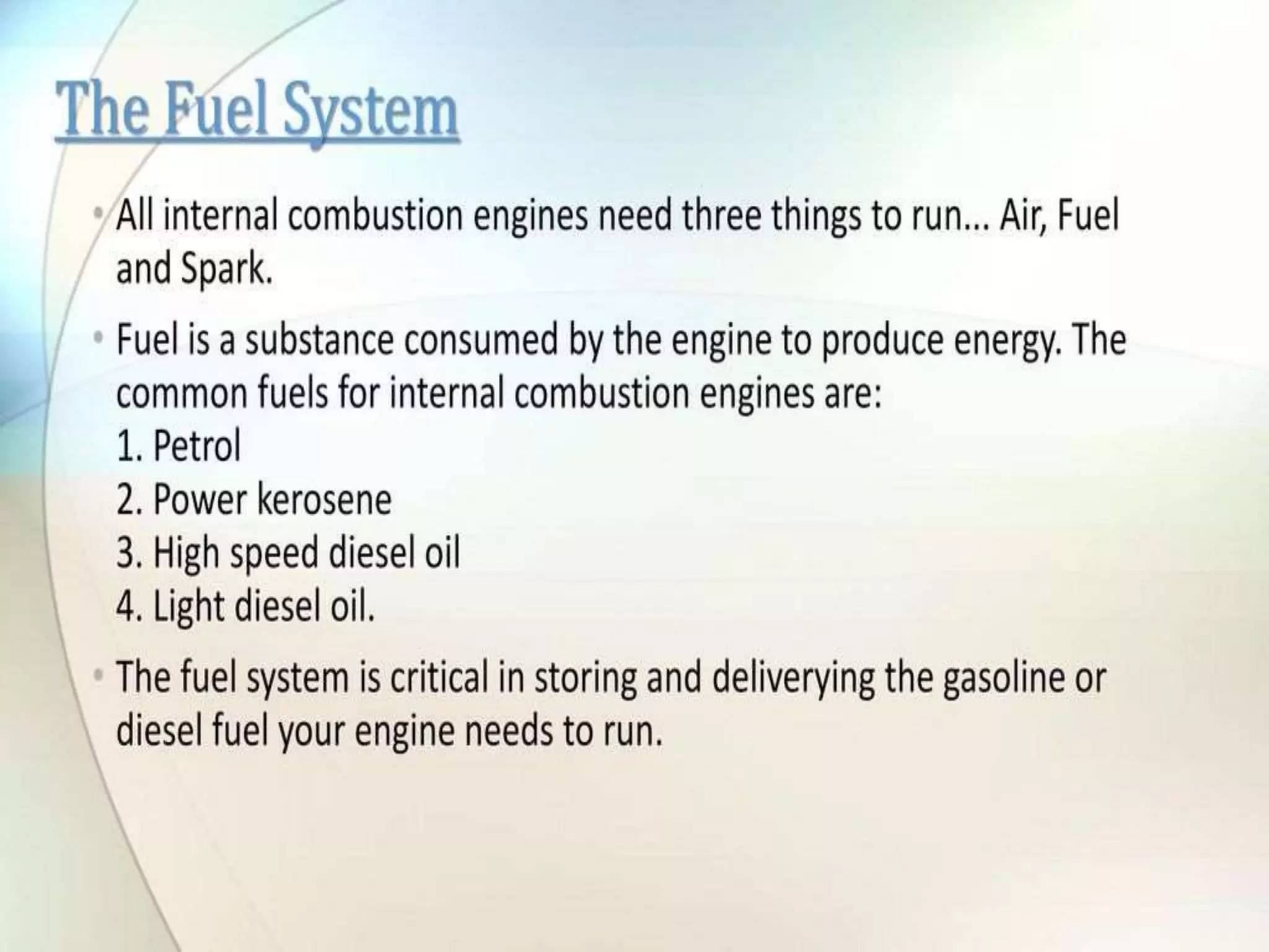 Fuel System Used in Automobile.ppt