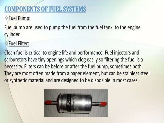 Fuel System Used in Automobile.ppt