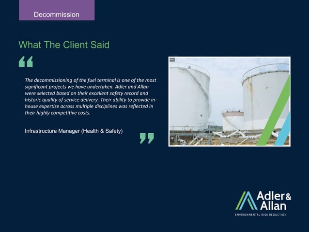 Fuel terminal decommission | PPT