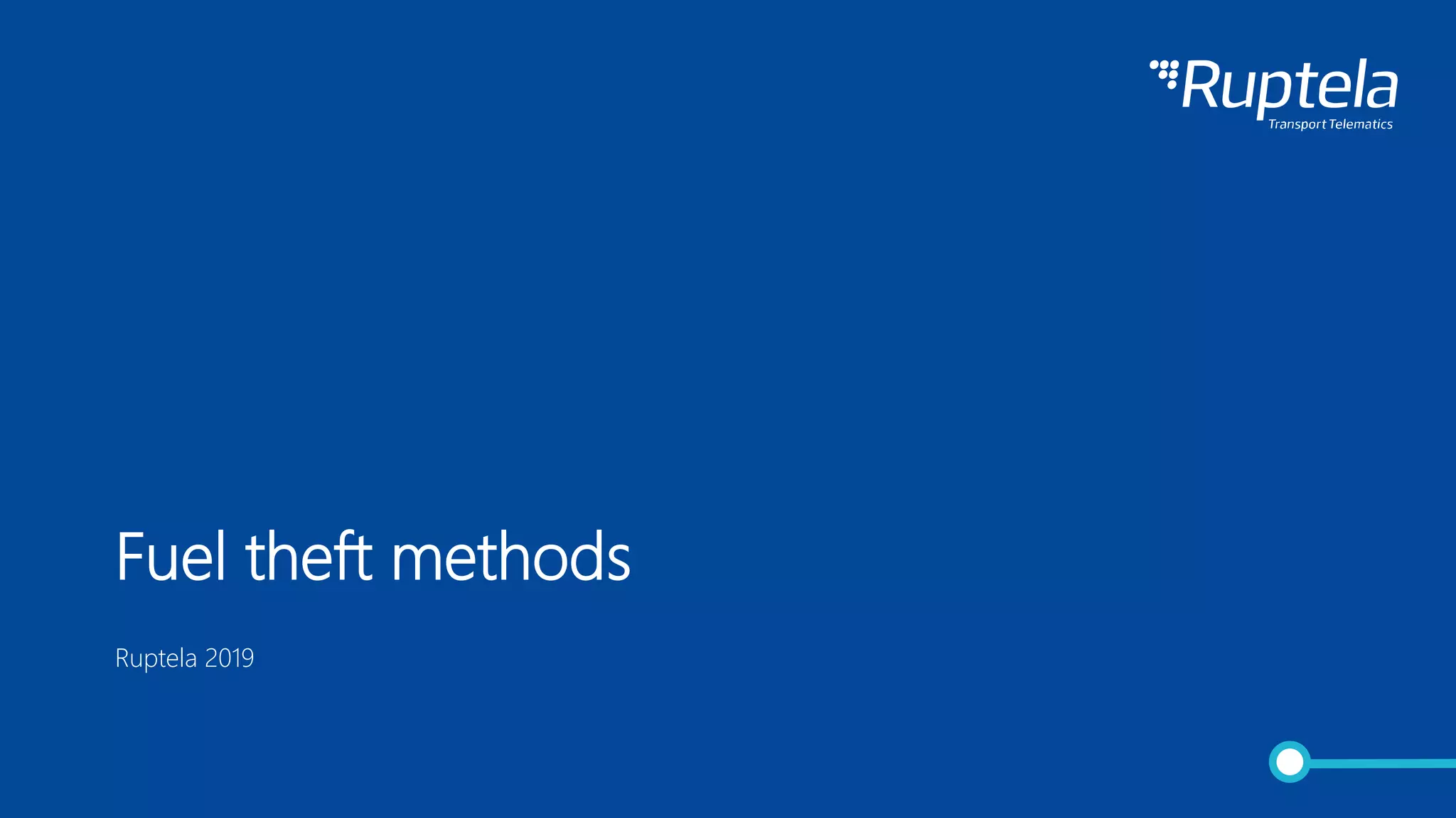 Fuel theft methods - Ruptela | PPTX