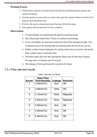 Fuel theft prevention system | PDF