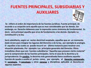 Fuentes del derecho | PPTX