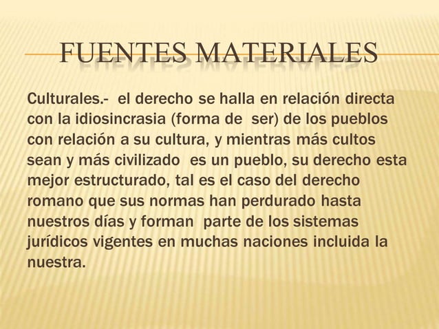 Fuentes materiales | PPT