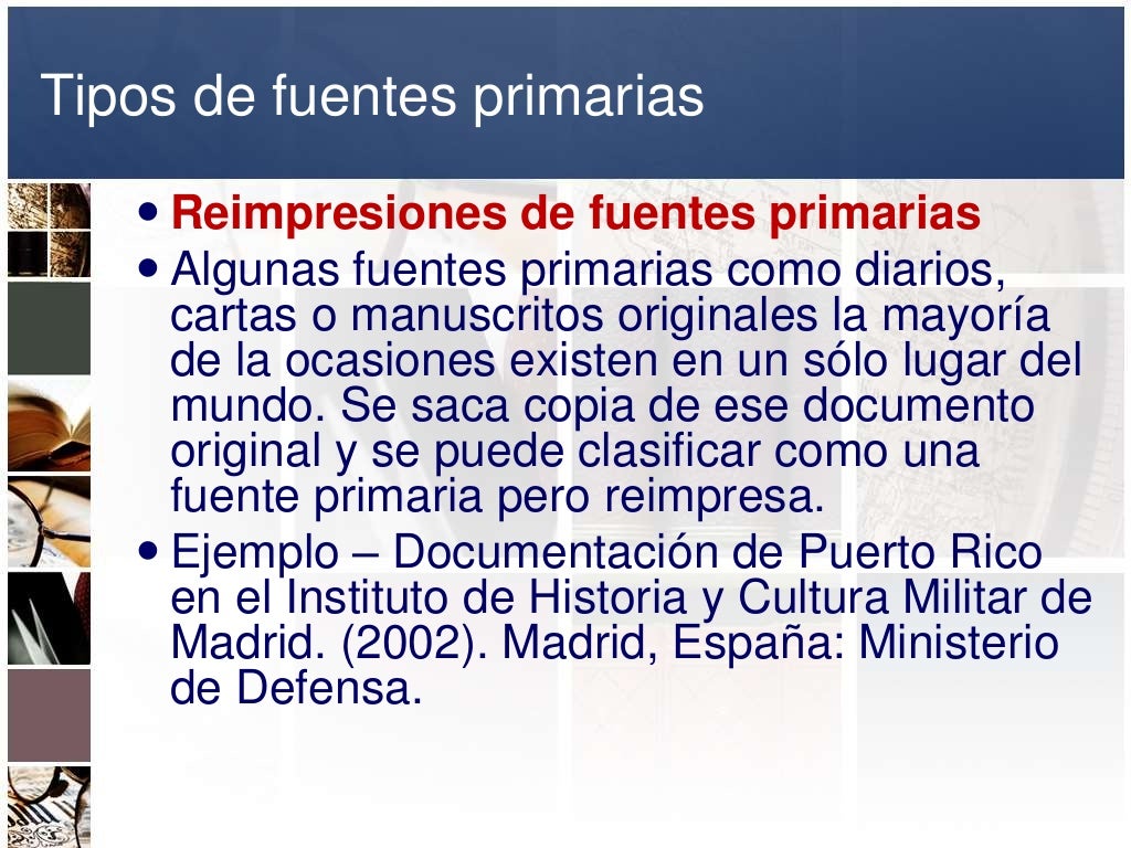 Fuentes Primarias