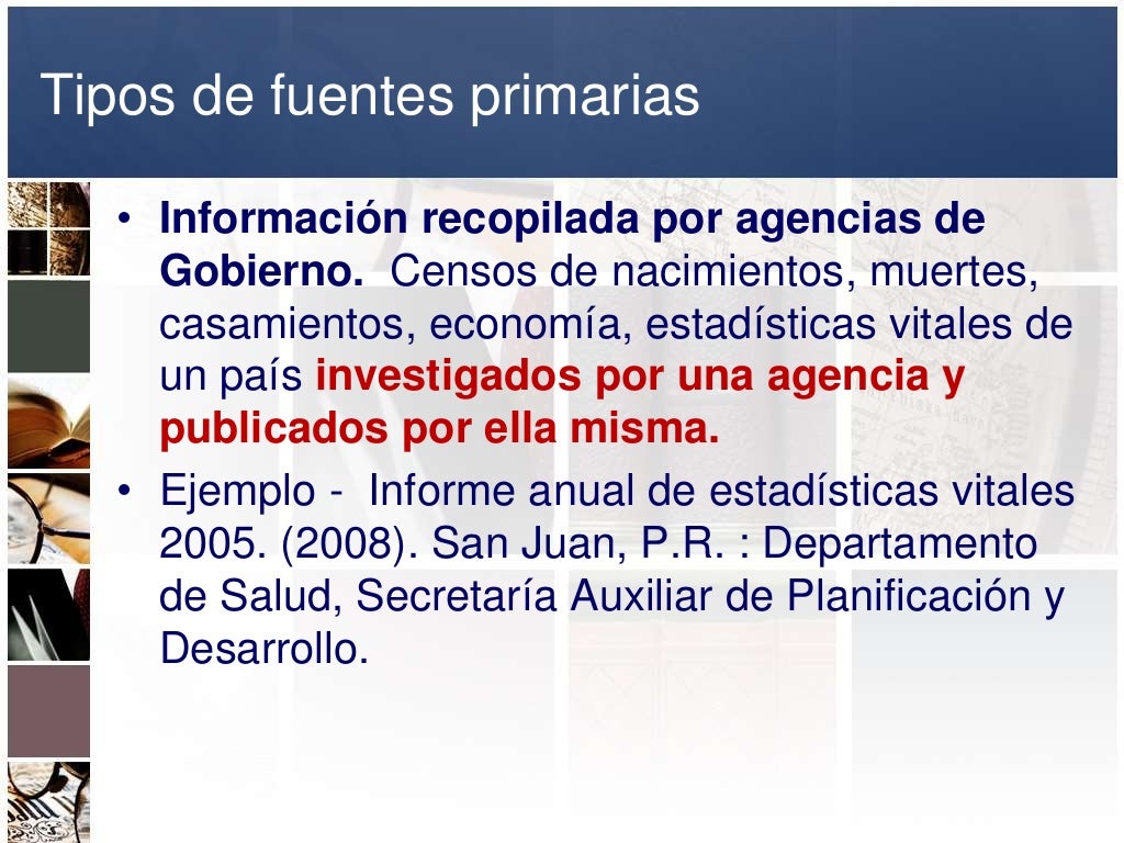 Fuentes Primarias