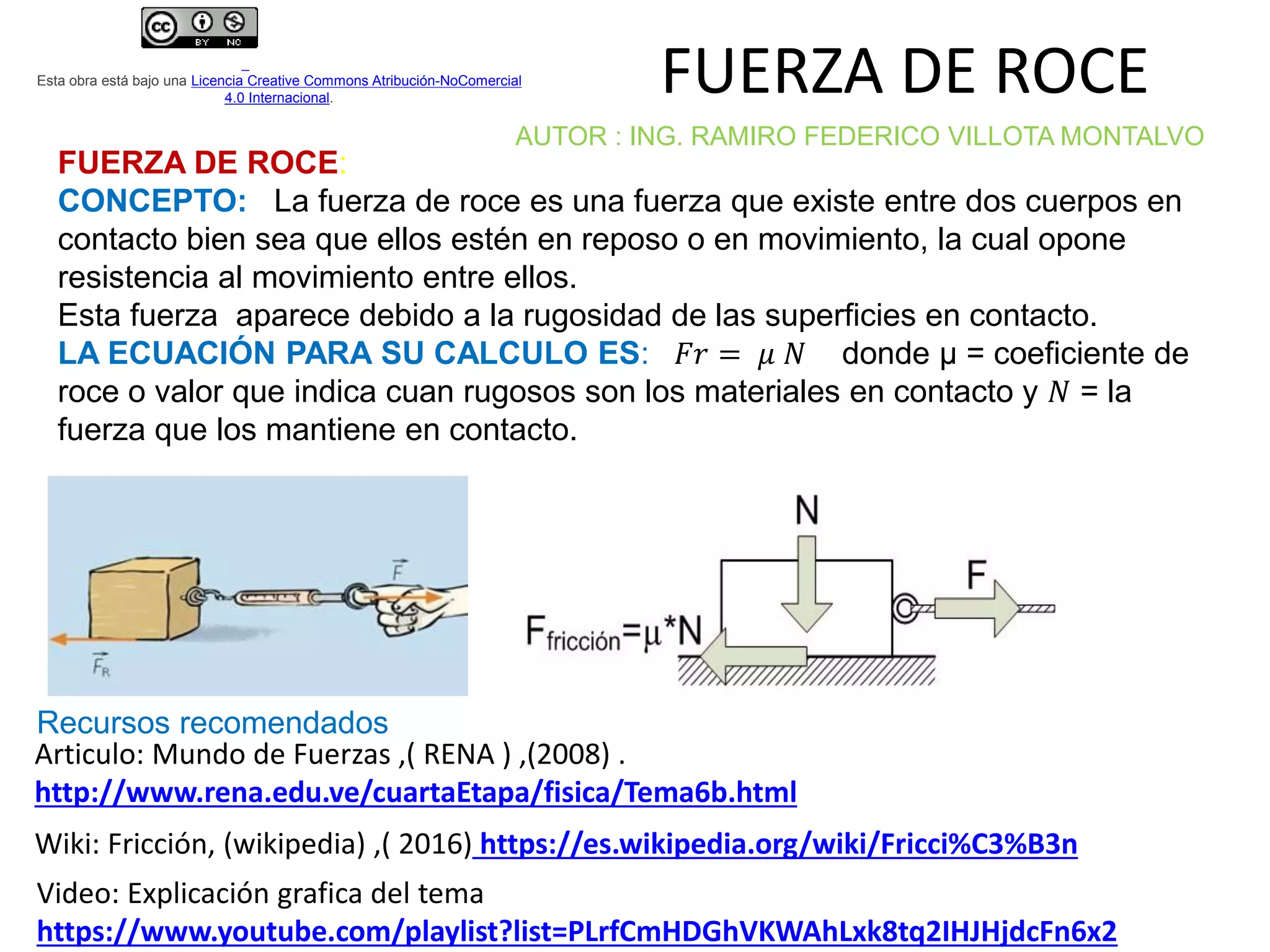 Fuerza de roce | PDF
