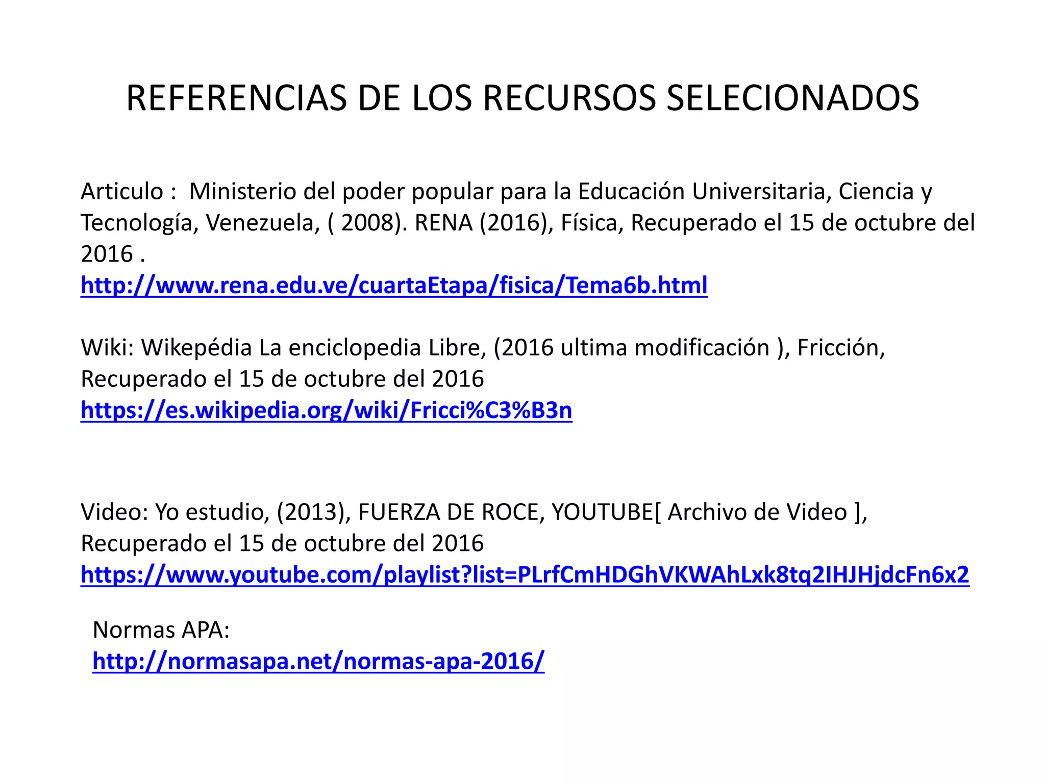 Fuerza de roce | PDF