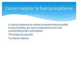 Fuerza explosiva y salto de longitud | PPTX