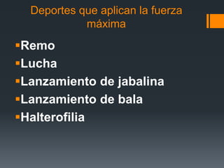 Fuerza máxima | PPTX