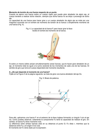 Fuerzas centrales momento de torsion y angular | DOC