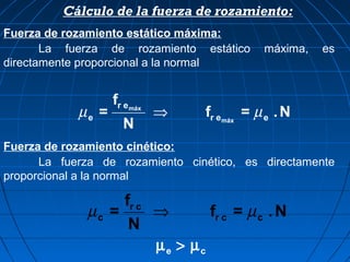 Fuerzas de rozamiento | PPS