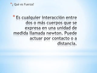 Fuerzas equilibradas y no equilibradas | PPTX