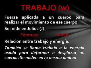 Fuerza y energia | PPTX