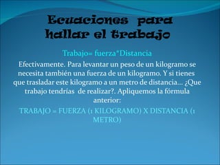 Fuerza y trabajo | PPT