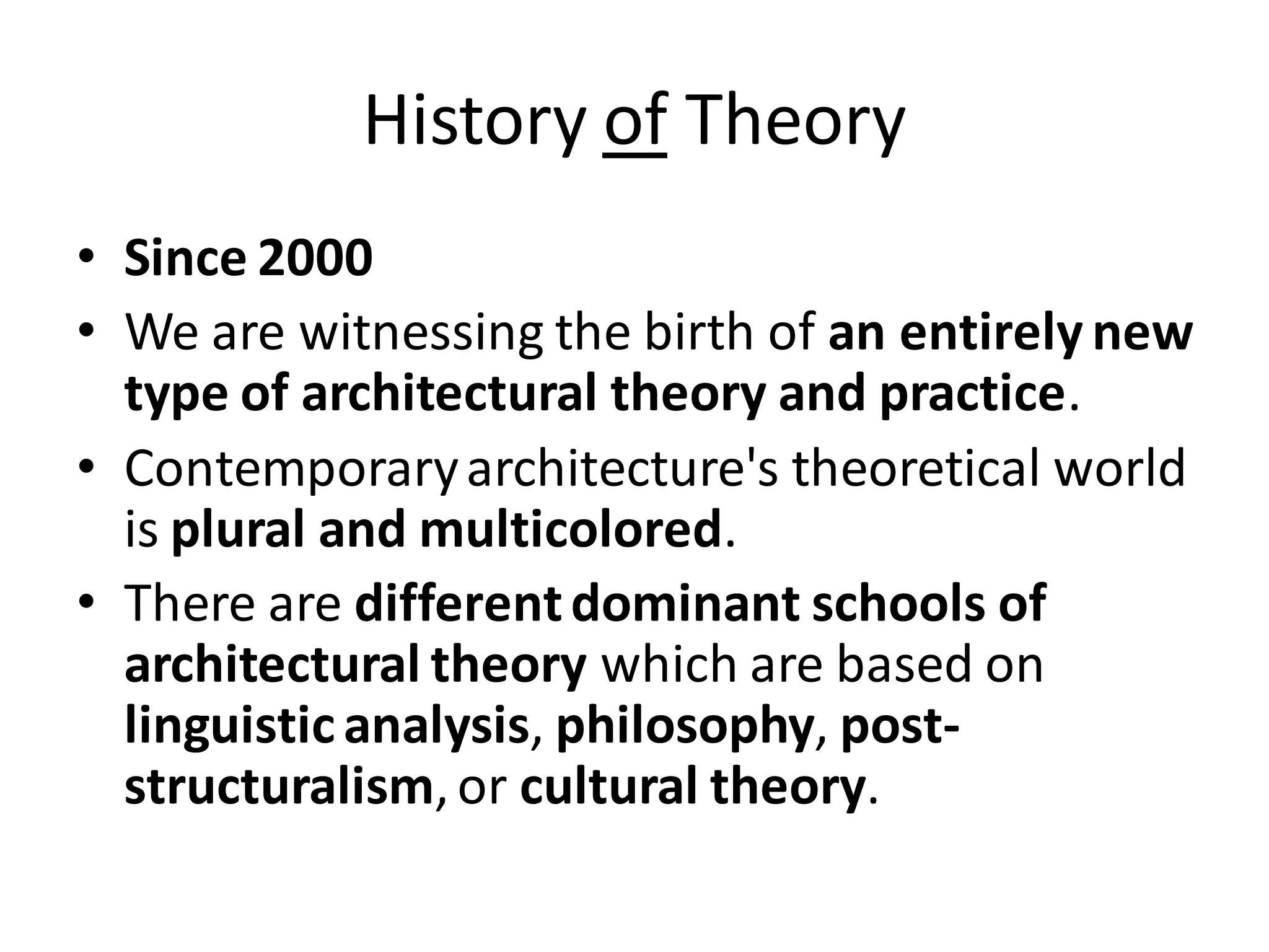 Fue theory 4 lecture 2 - history of theory | PPT