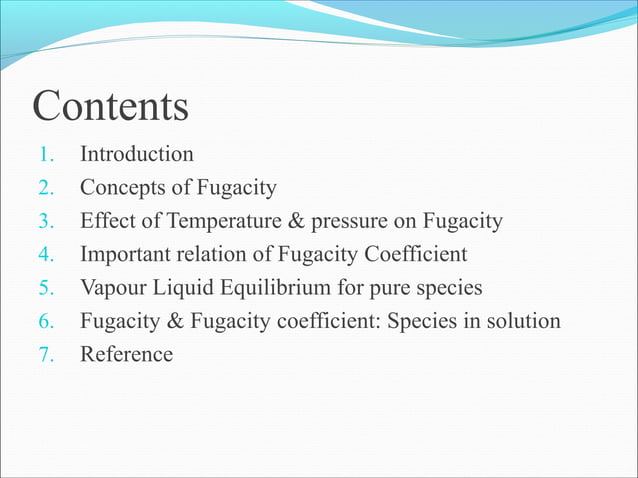 Fugacity & fugacity coefficient | PPT | Chemistry | Science