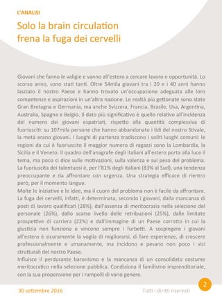 I giovani e la fuga dei cervelli | PDF