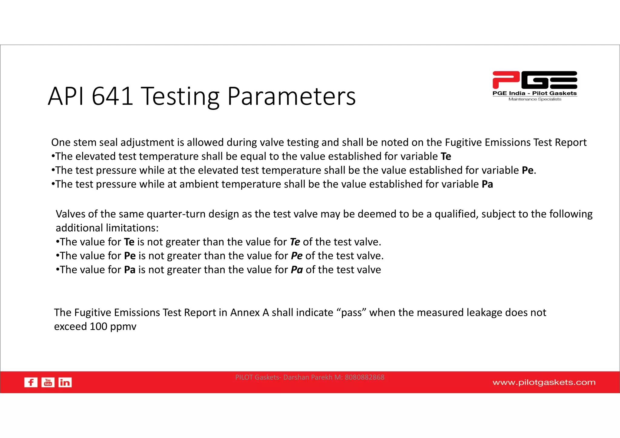 API 622, API 624 and API 641 for Fugitive Emissions | PDF