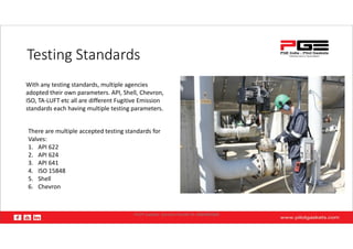 API 622, API 624 and API 641 for Fugitive Emissions | PDF