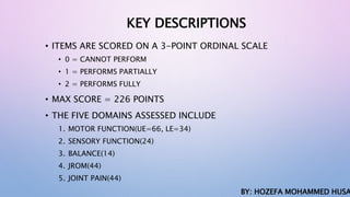 FMA-UE - FUGL-MEYER ASSESSMENT: UPPER EXTREMITY | PPTX