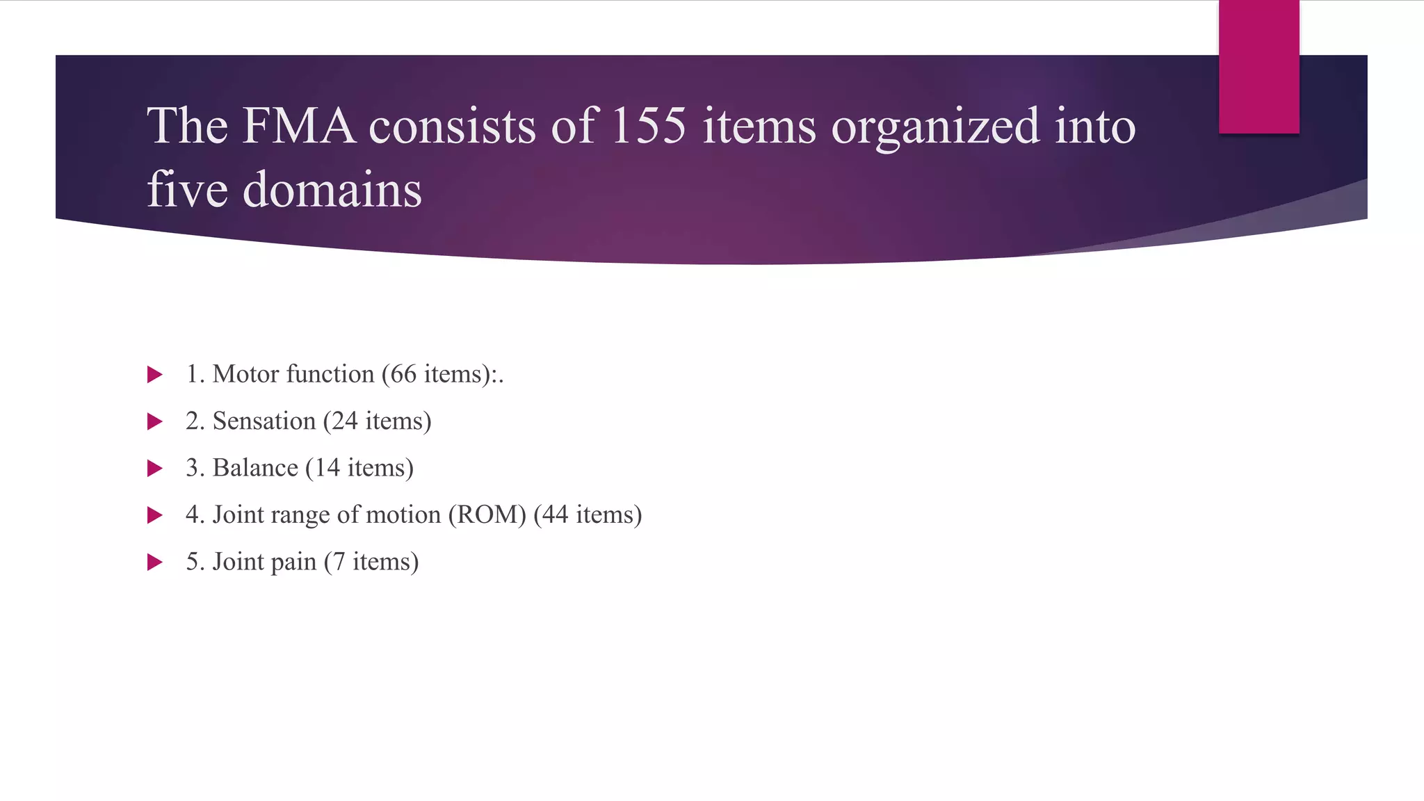 FUGL-MEYER ASSESSMENT LOWER EXTREMITY fma.pptx