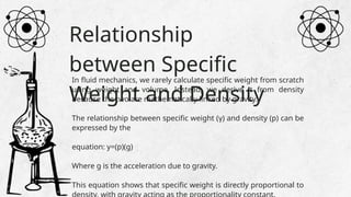 Understanding Fluid Properties: Density and Specific Weight in ...
