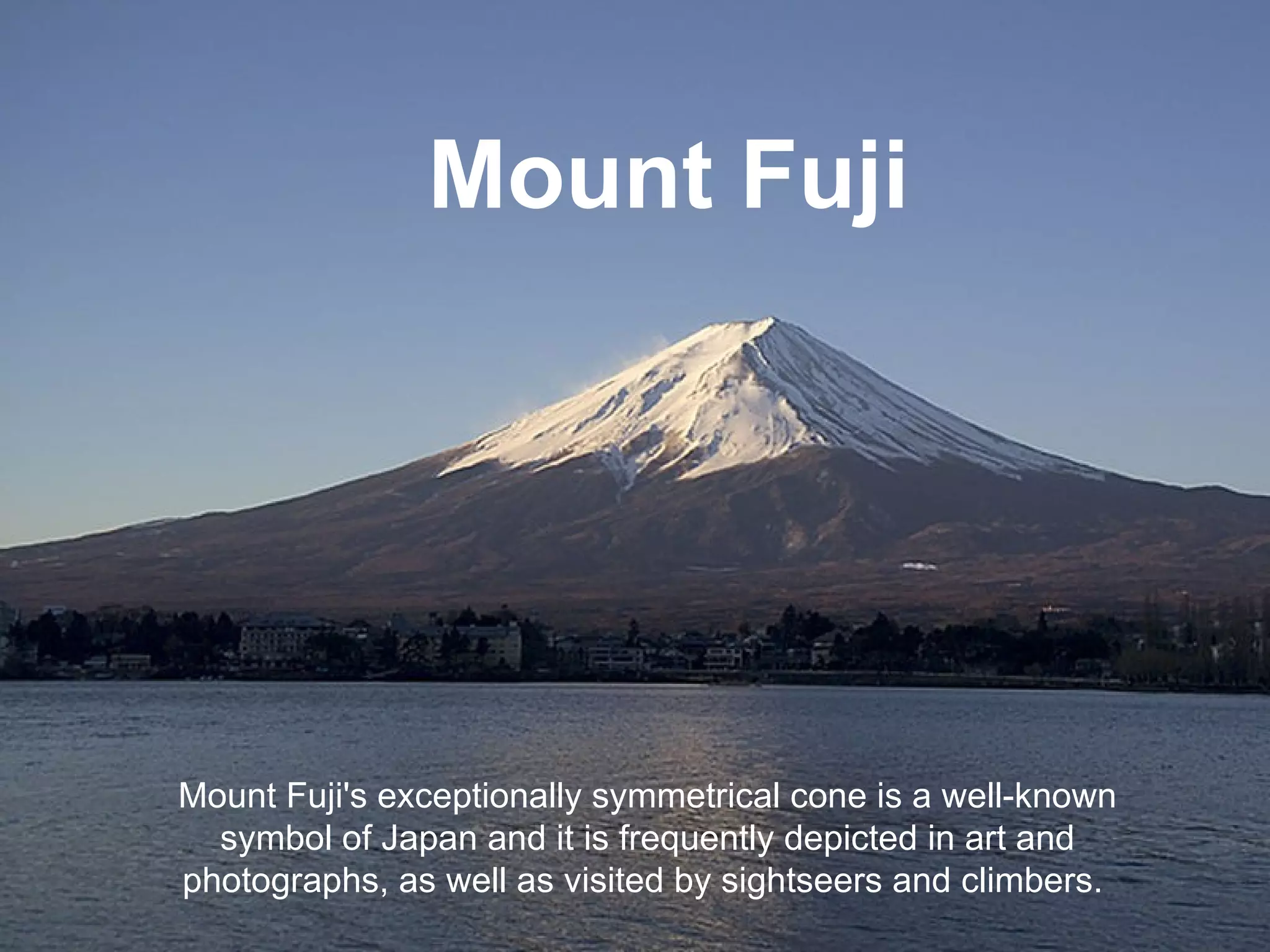 Volcano Mount Fuji Facts