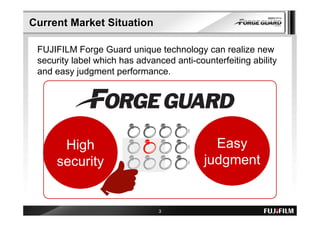 Fujifilm forge guard anti-counterfeiting label 0313 | PDF