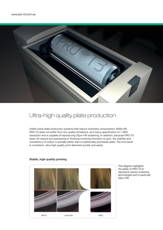 Fujifilm Brillia Pro T3 brochure | PDF