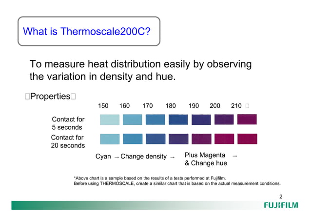 Fujifilm - Thermoscale film | PDF