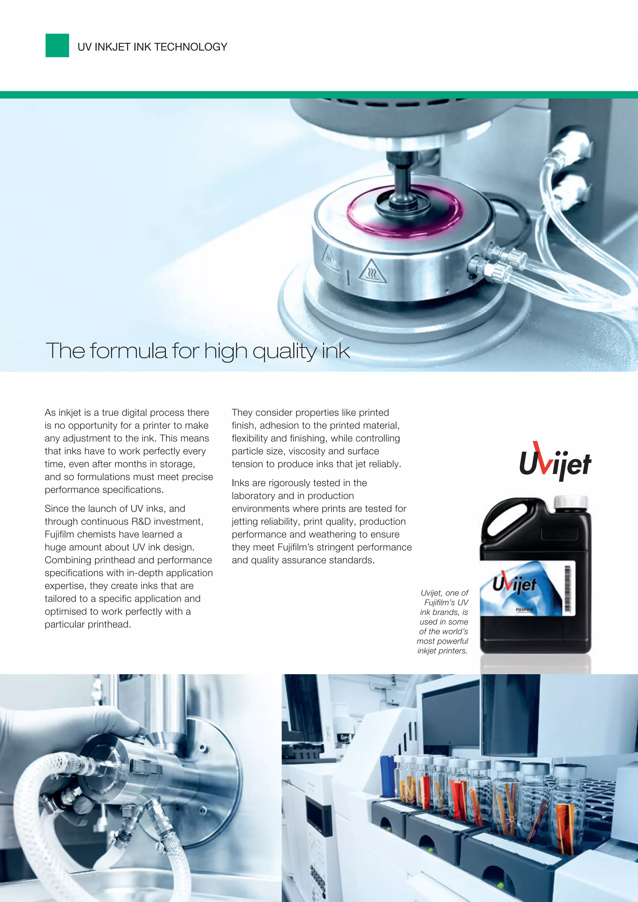 Fujifilm UV Inkjet inks brochure | PDF