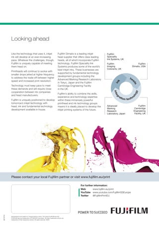 Fujifilm UV Inkjet inks brochure | PDF