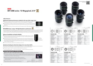 Fujinon machine vision_lens_catalog_english | PDF | Cameras and ...
