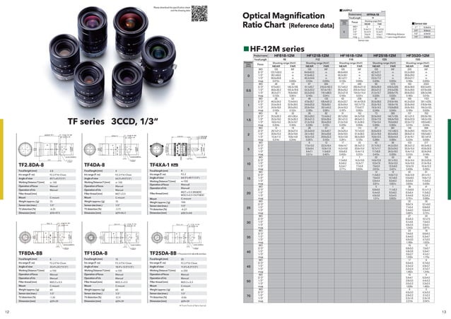Fujinon machine vision_lens_catalog_english | PDF | Cameras and ...