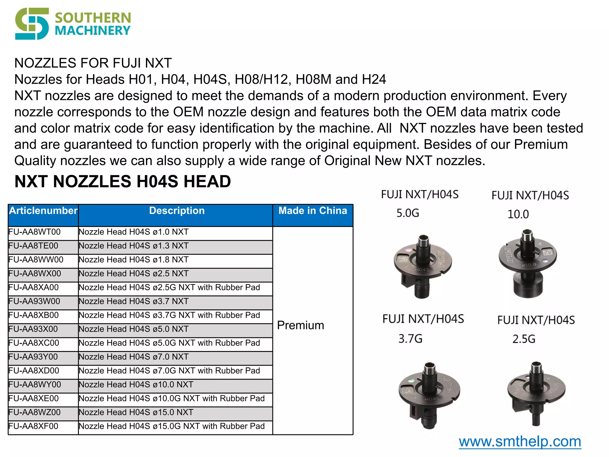 Fuji nozzles & consumables feeders | PDF