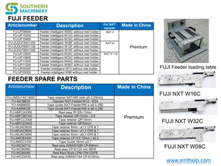 Fuji nozzles & consumables feeders | PDF
