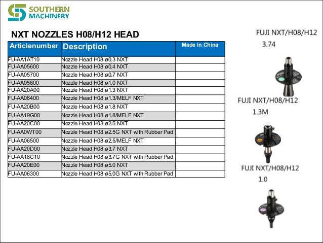 Fuji nozzles & consumables feeders