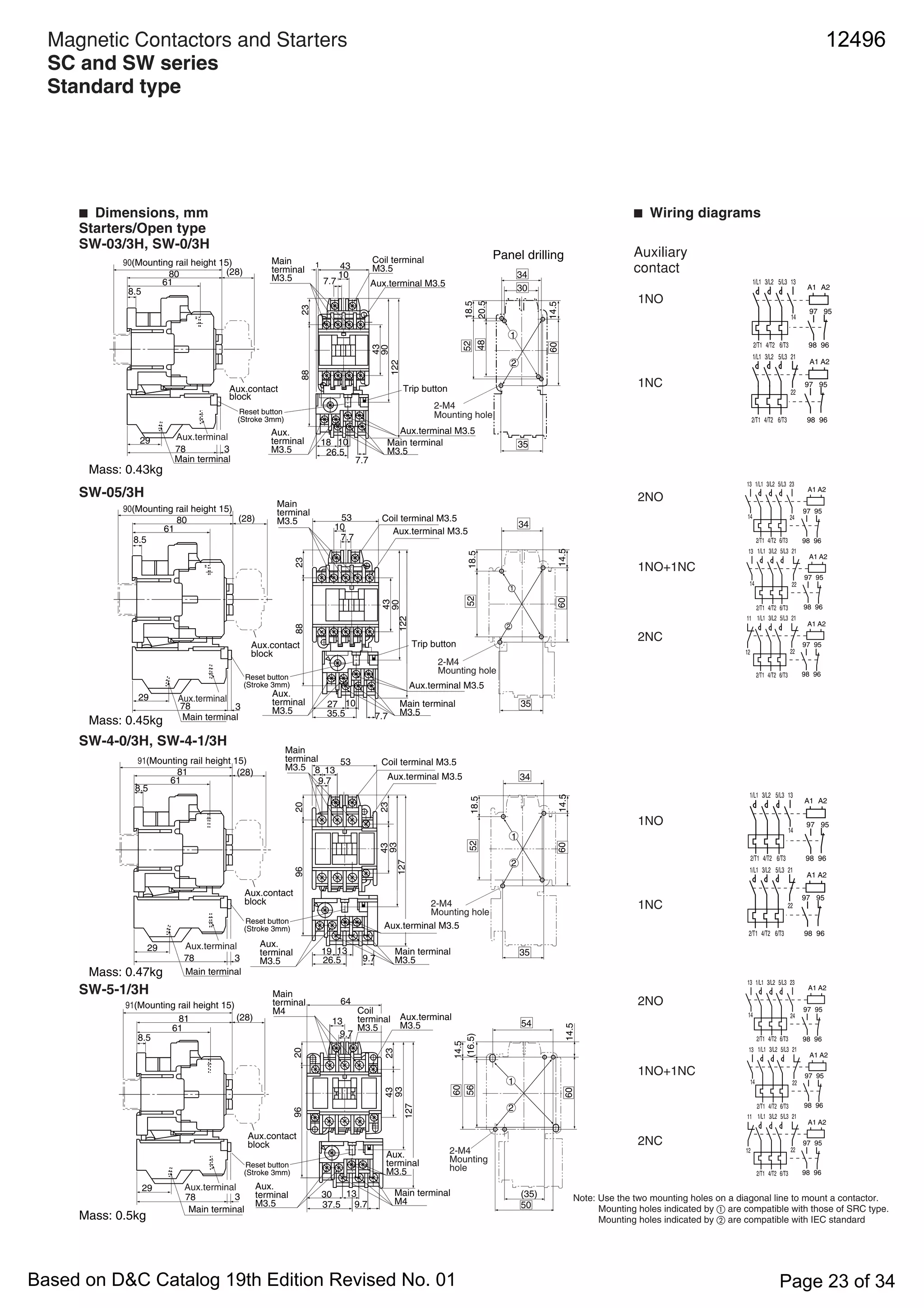 Fuji sc and sw series contactors | PDF